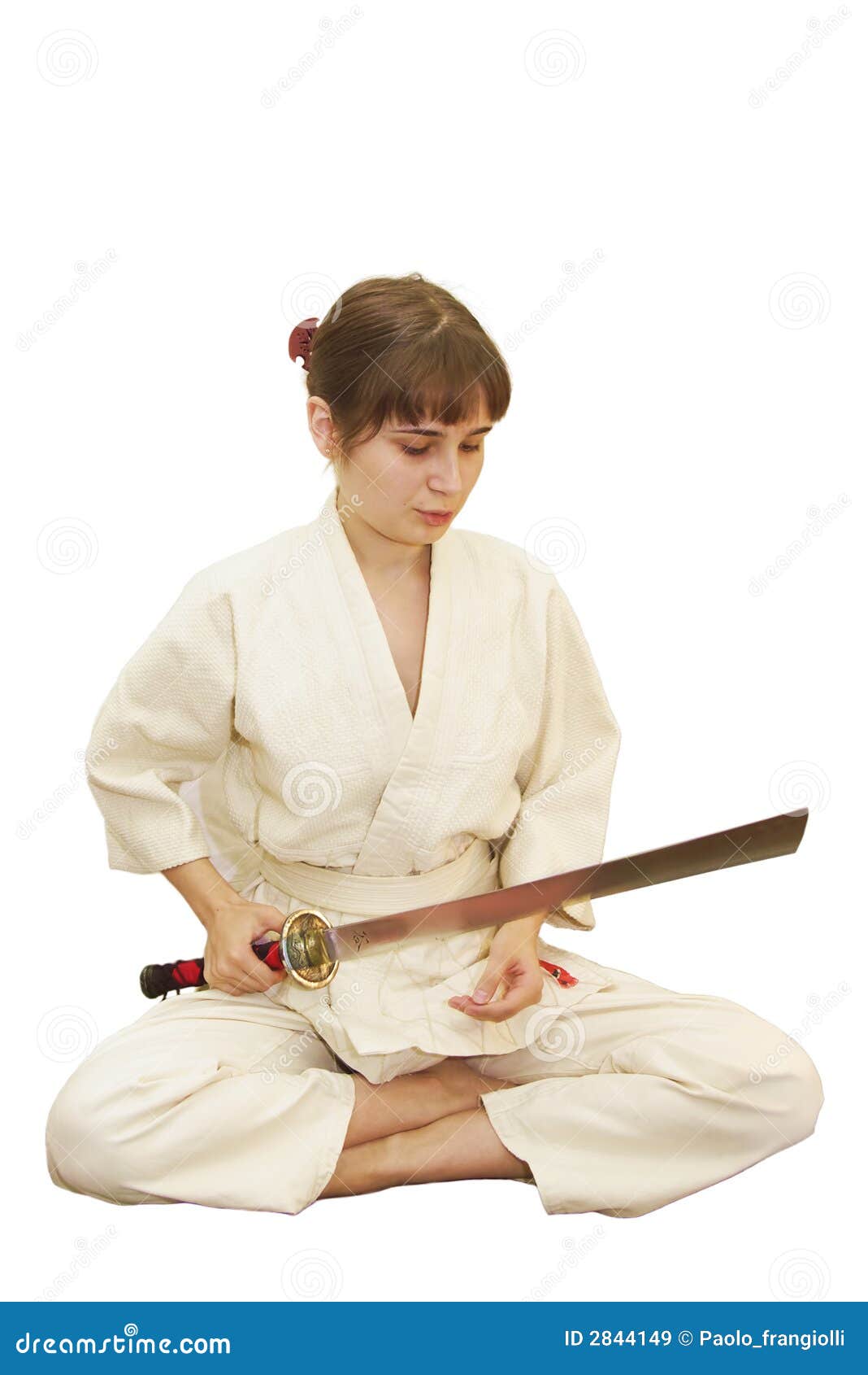 Samurai girl stock image. Image of defense, children, jujitsu - 2844149