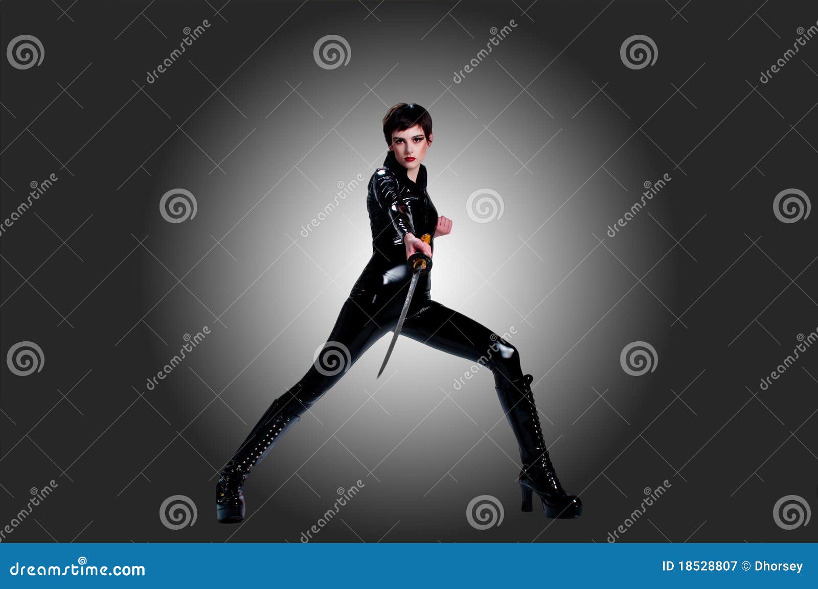 Samurai Goth stock image. Image of eyes, fashion, weapon - 18528807