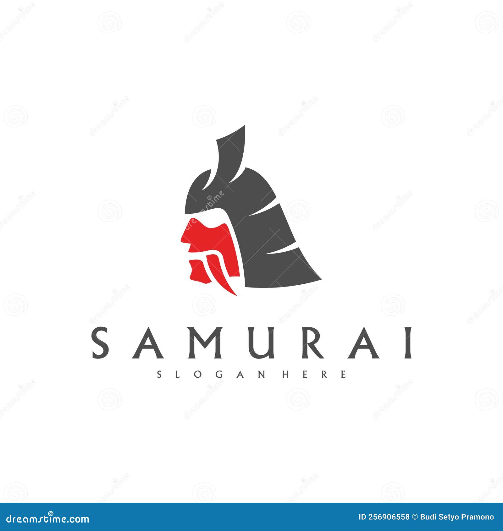 Samurai Head Logo Design Vector. Samurai Warrior Logo Template Stock ...