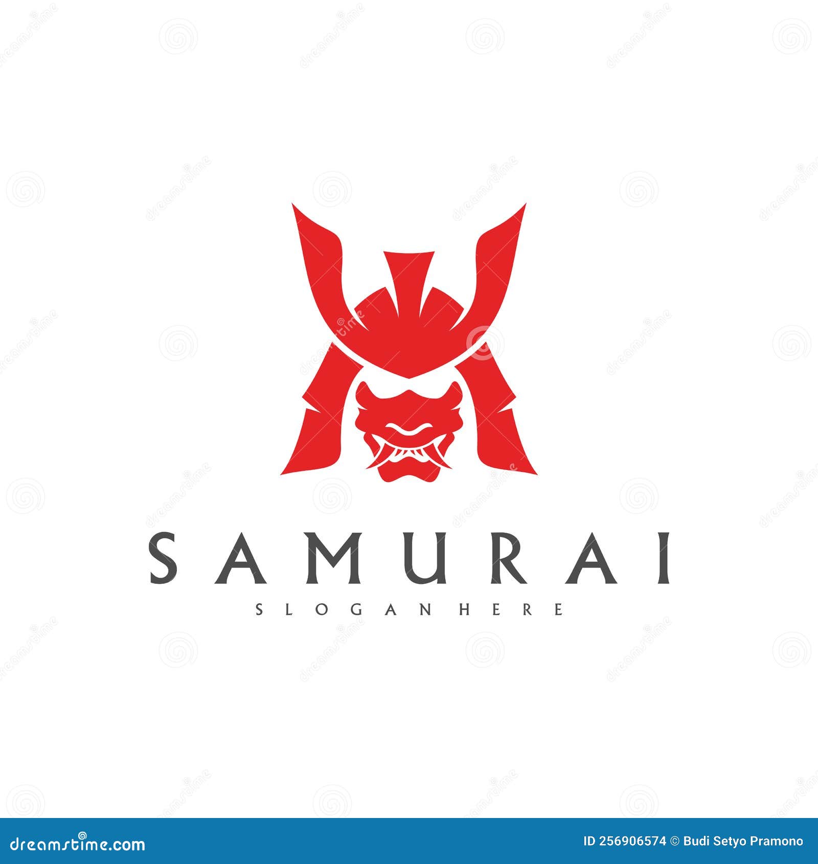 Samurai Head Logo Design Vector. Samurai Warrior Logo Template Stock ...
