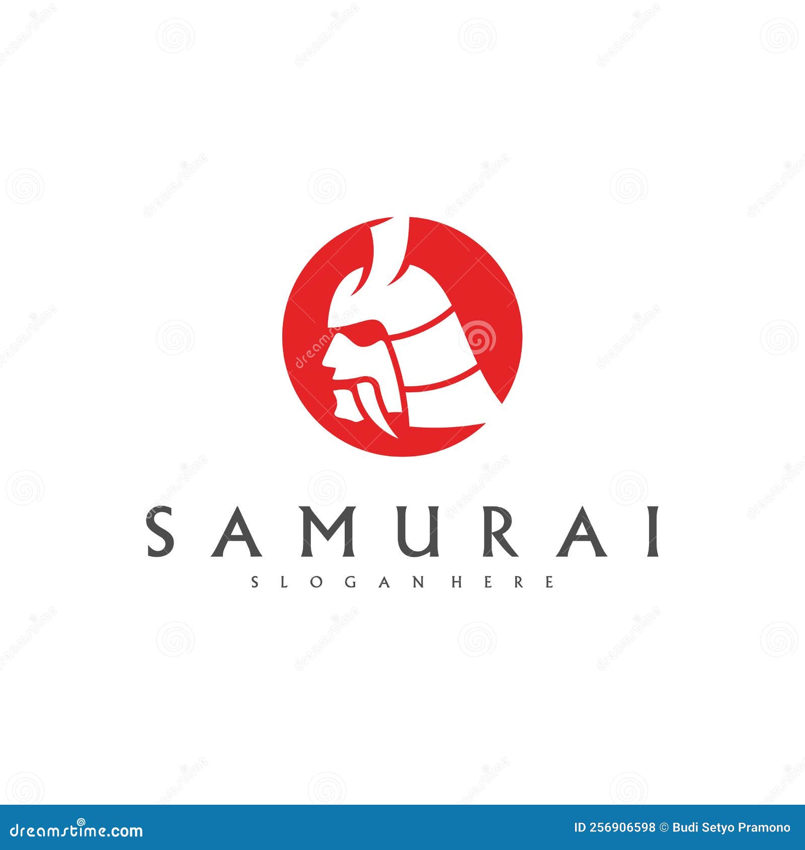 Samurai Head Logo Design Vector. Samurai Warrior Logo Template Stock ...