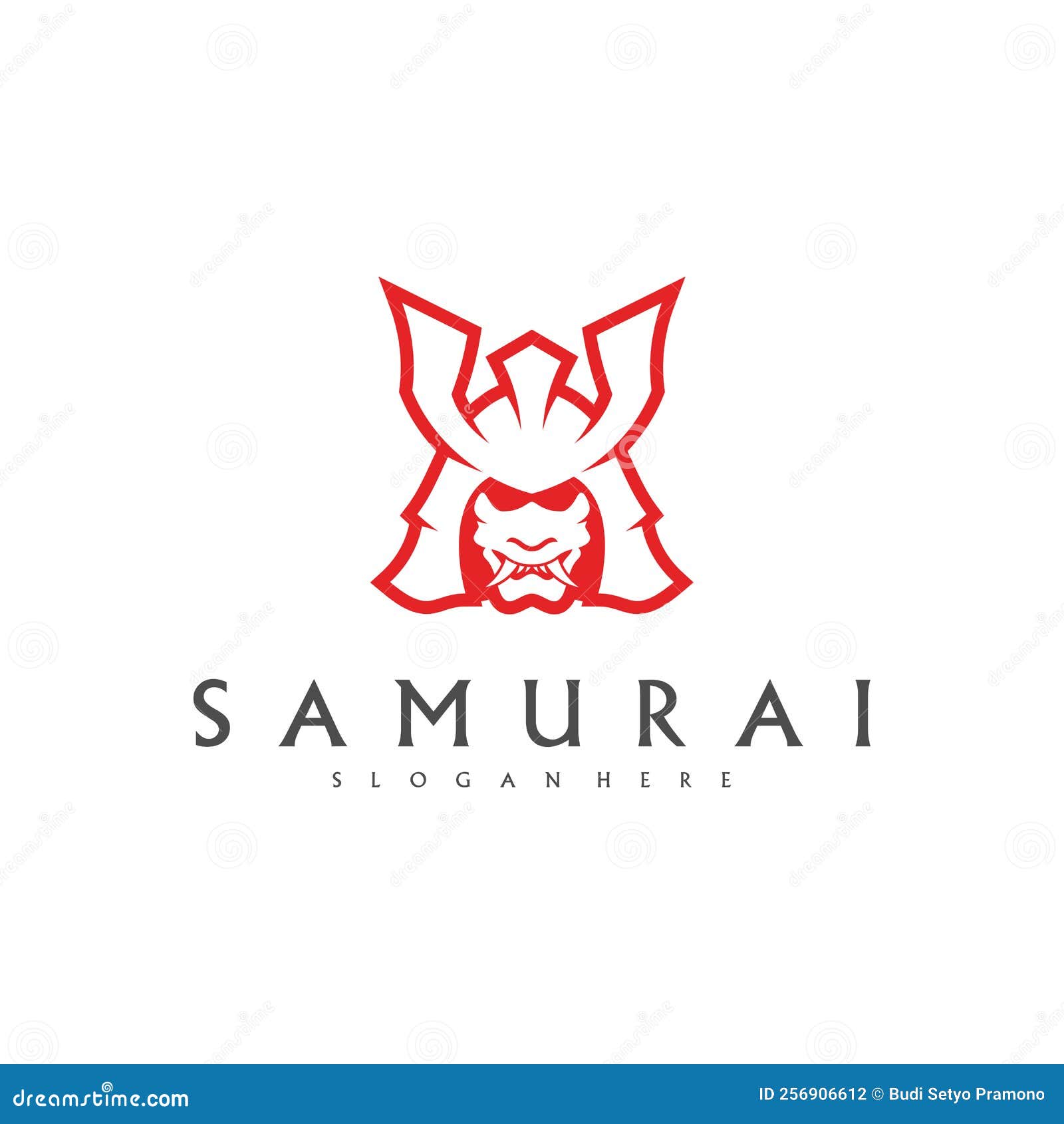 Samurai Head Logo Design Vector. Samurai Warrior Logo Template Stock ...