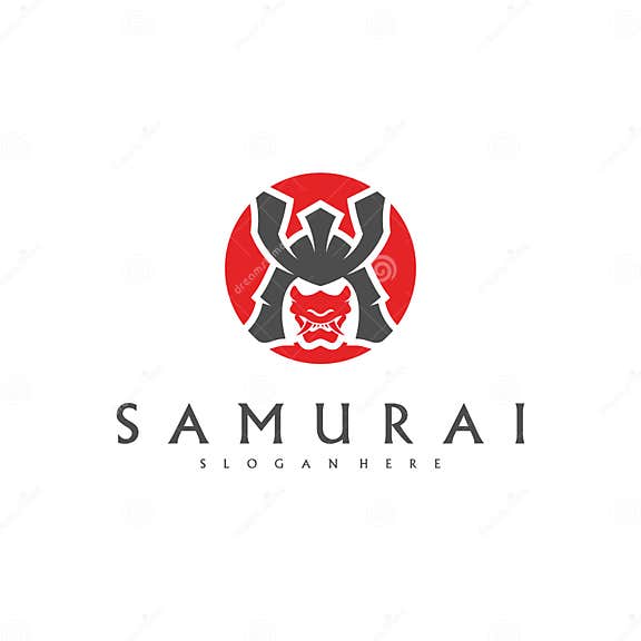 Samurai Head Logo Design Vector. Samurai Warrior Logo Template Stock ...