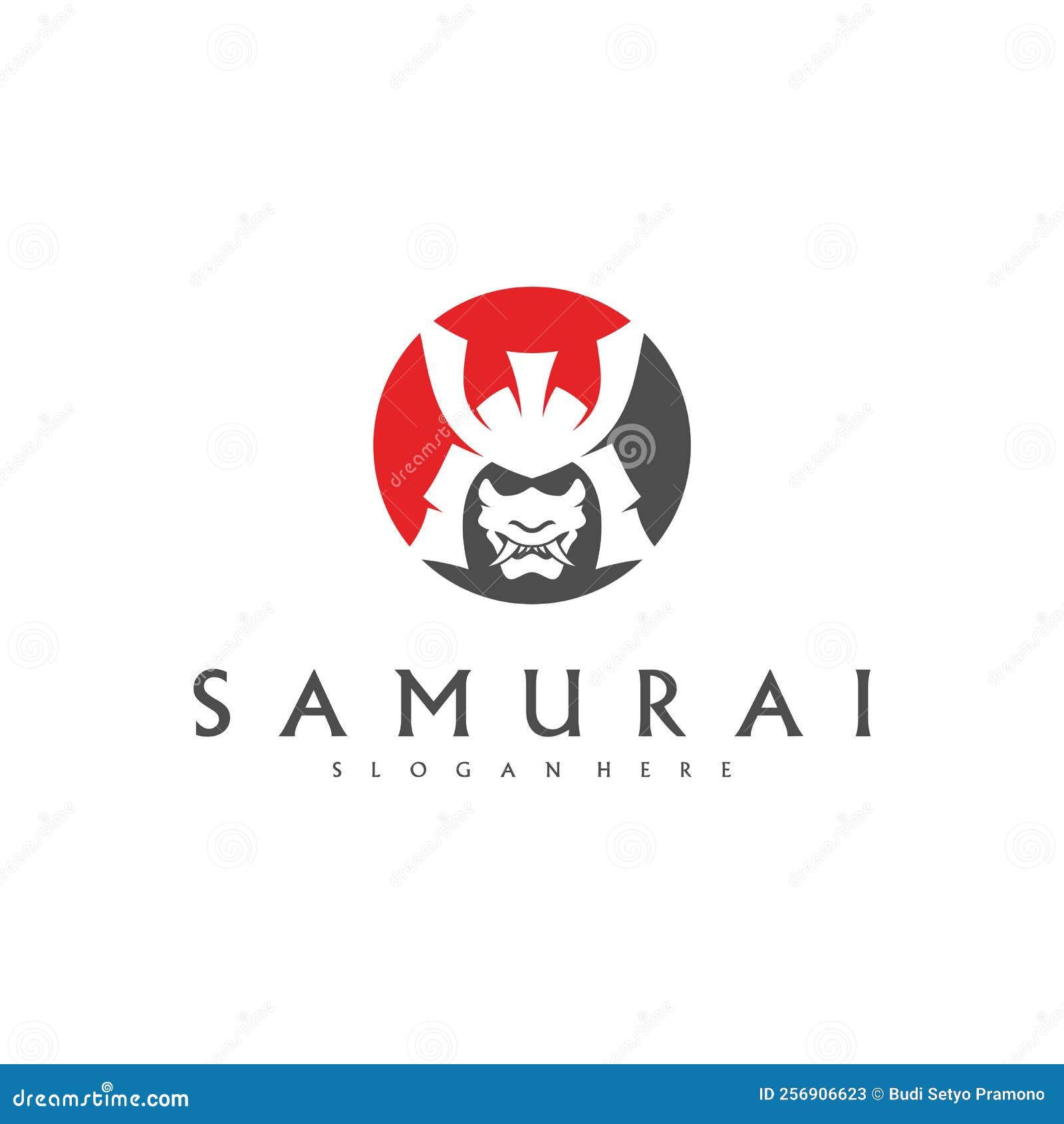 Samurai Head Logo Design Vector. Samurai Warrior Logo Template Stock ...