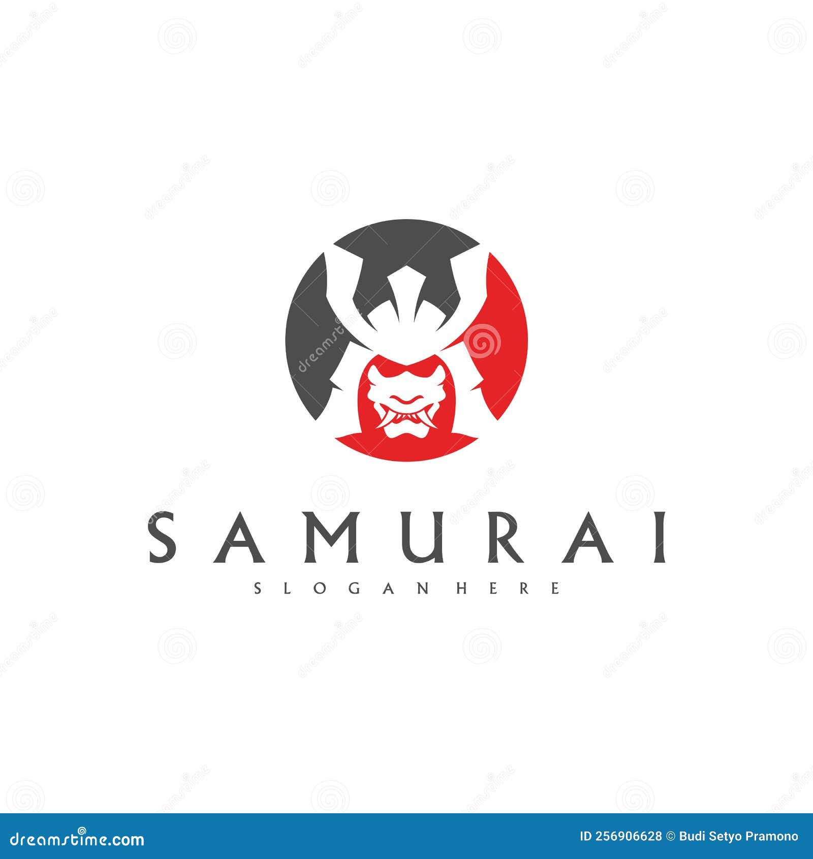 Samurai Head Logo Design Vector. Samurai Warrior Logo Template Stock ...