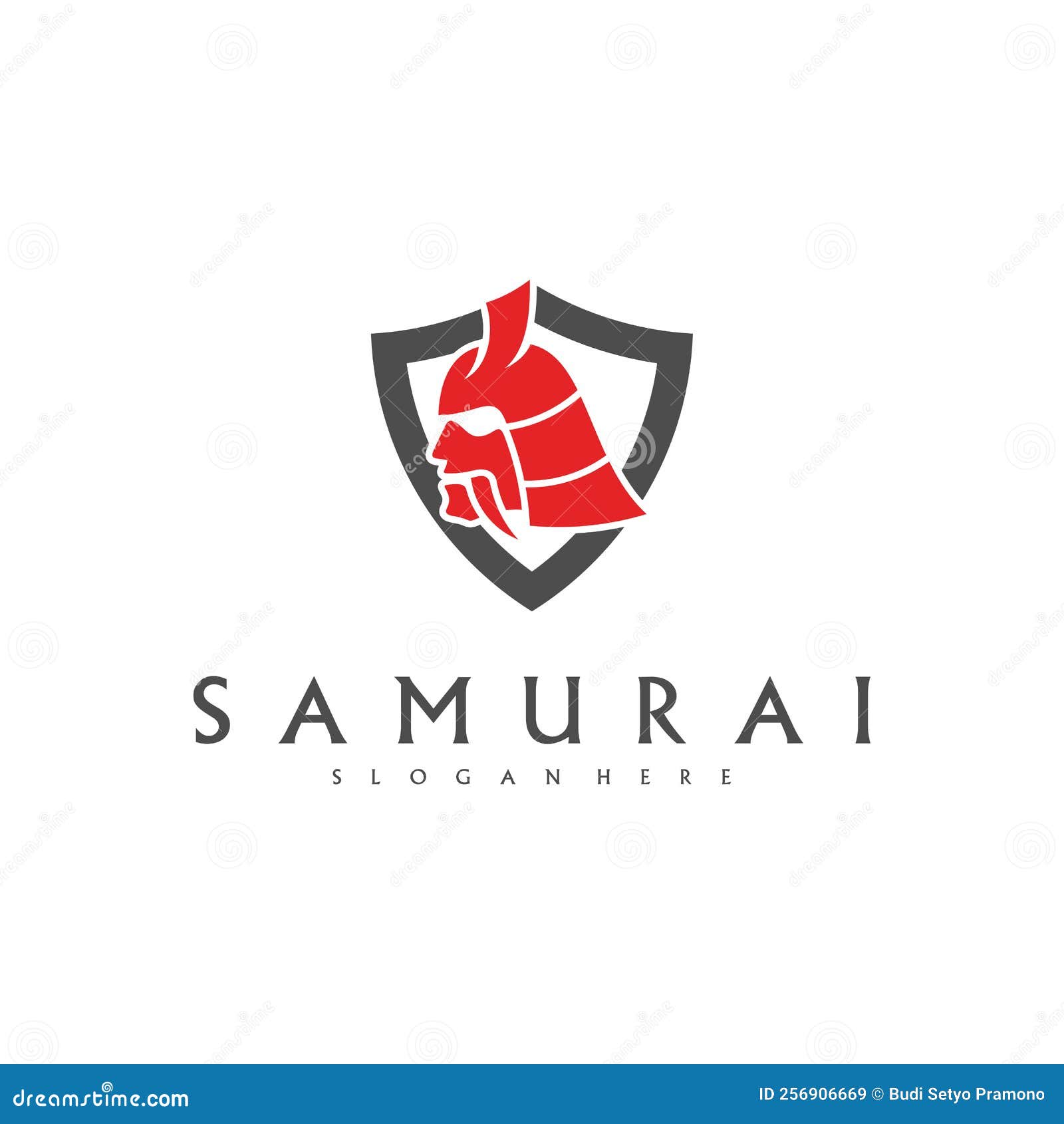 Samurai Head Logo Design Vector. Samurai Warrior Logo Template Stock ...