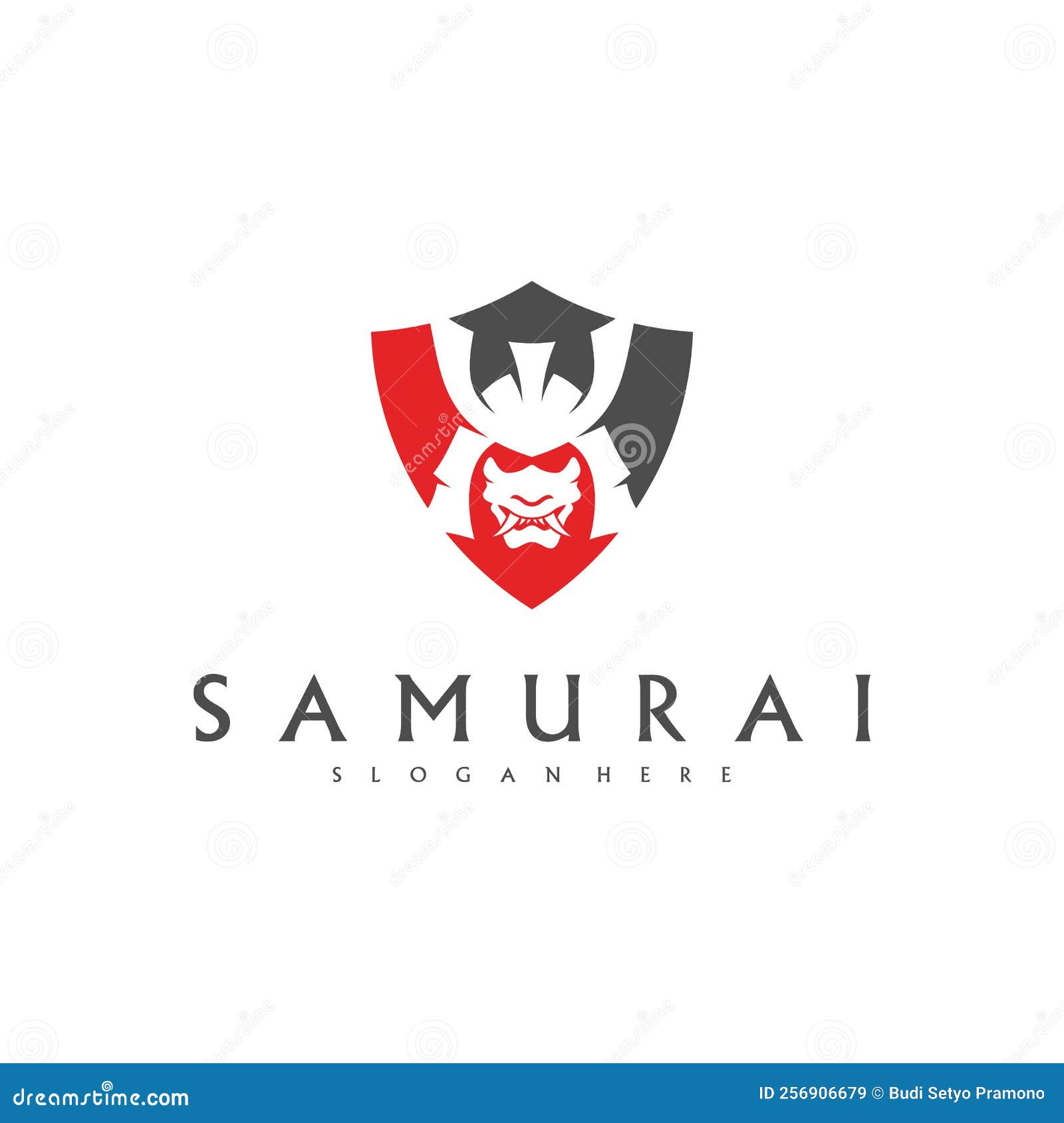 Samurai Head Logo Design Vector. Samurai Warrior Logo Template Stock ...