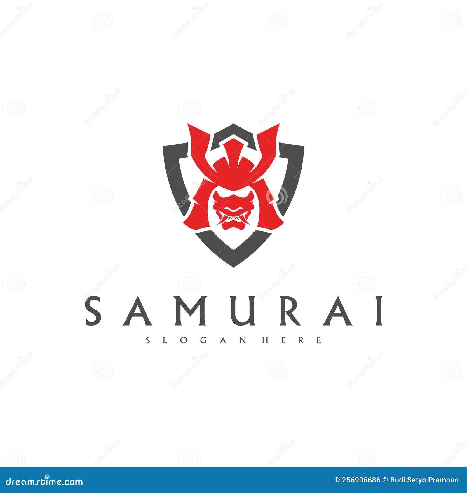 Samurai Head Logo Design Vector. Samurai Warrior Logo Template Stock ...