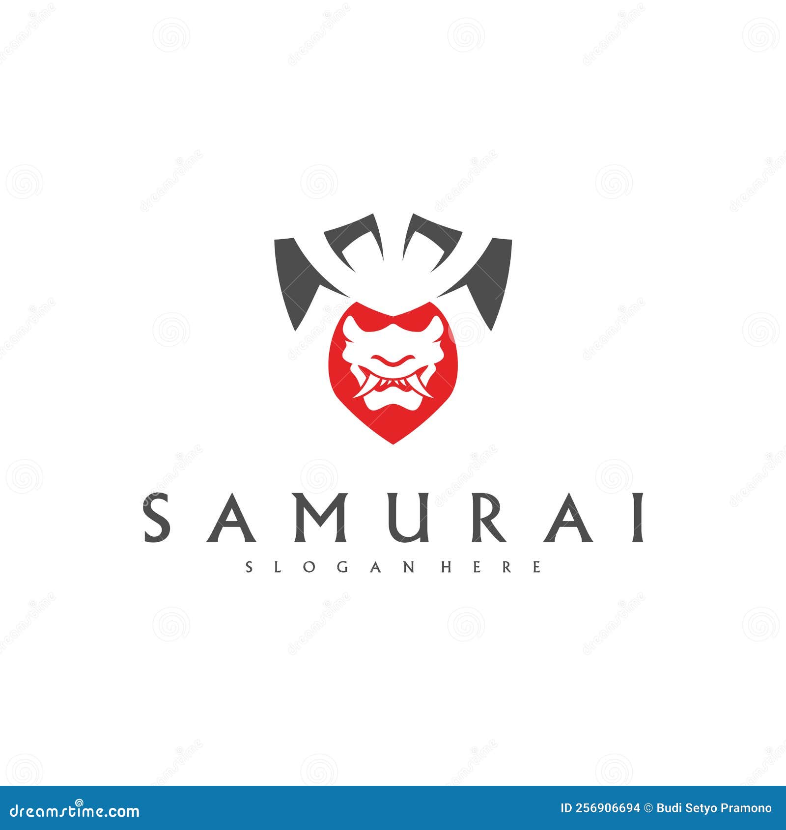 Samurai Head Logo Design Vector. Samurai Warrior Logo Template Stock ...