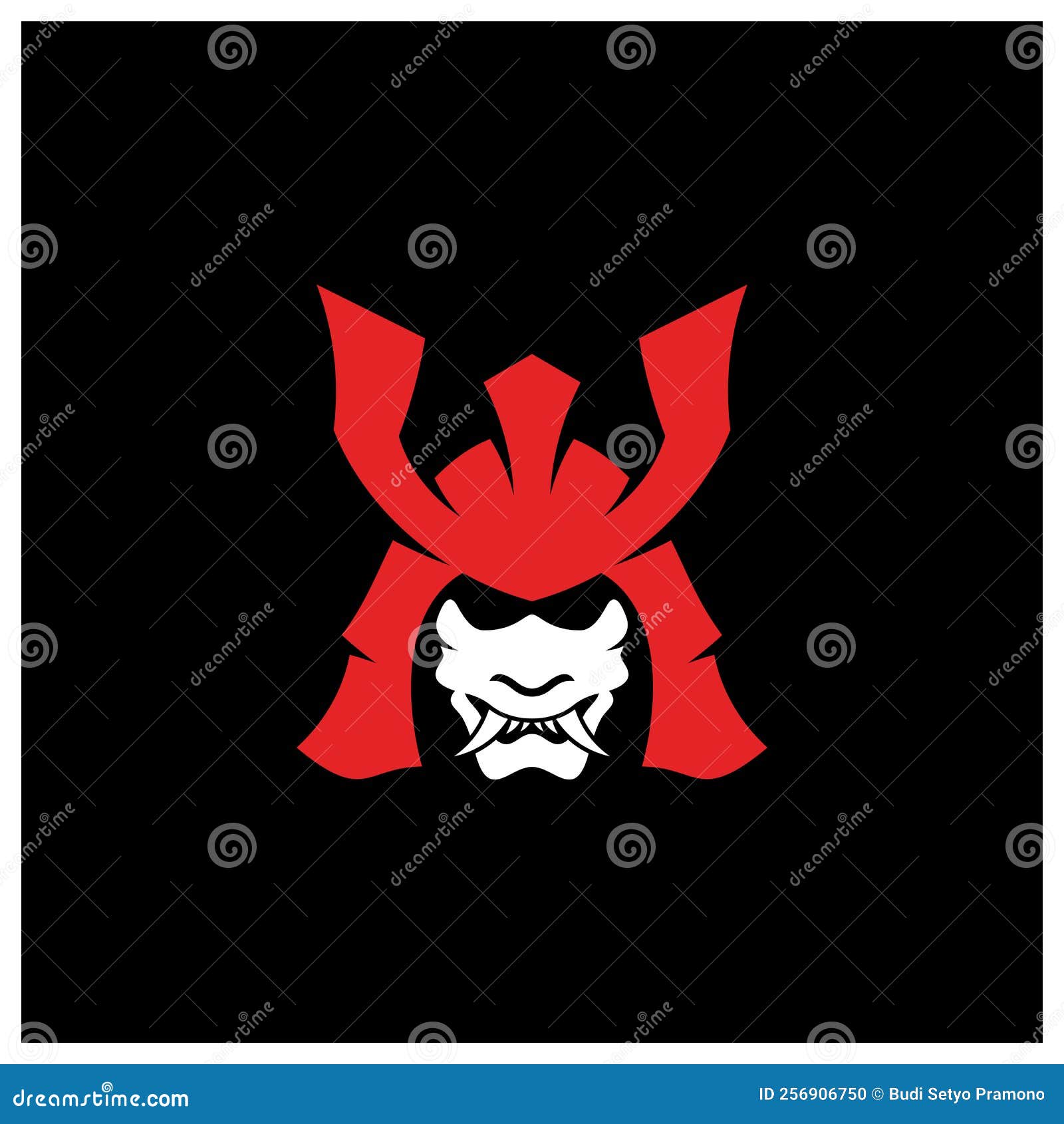 Samurai Head Logo Design Vector. Samurai Warrior Logo Template Stock ...