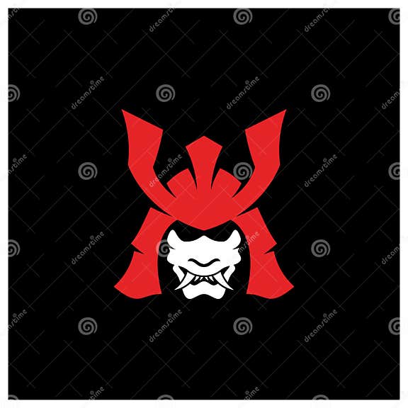 Samurai Head Logo Design Vector. Samurai Warrior Logo Template Stock ...