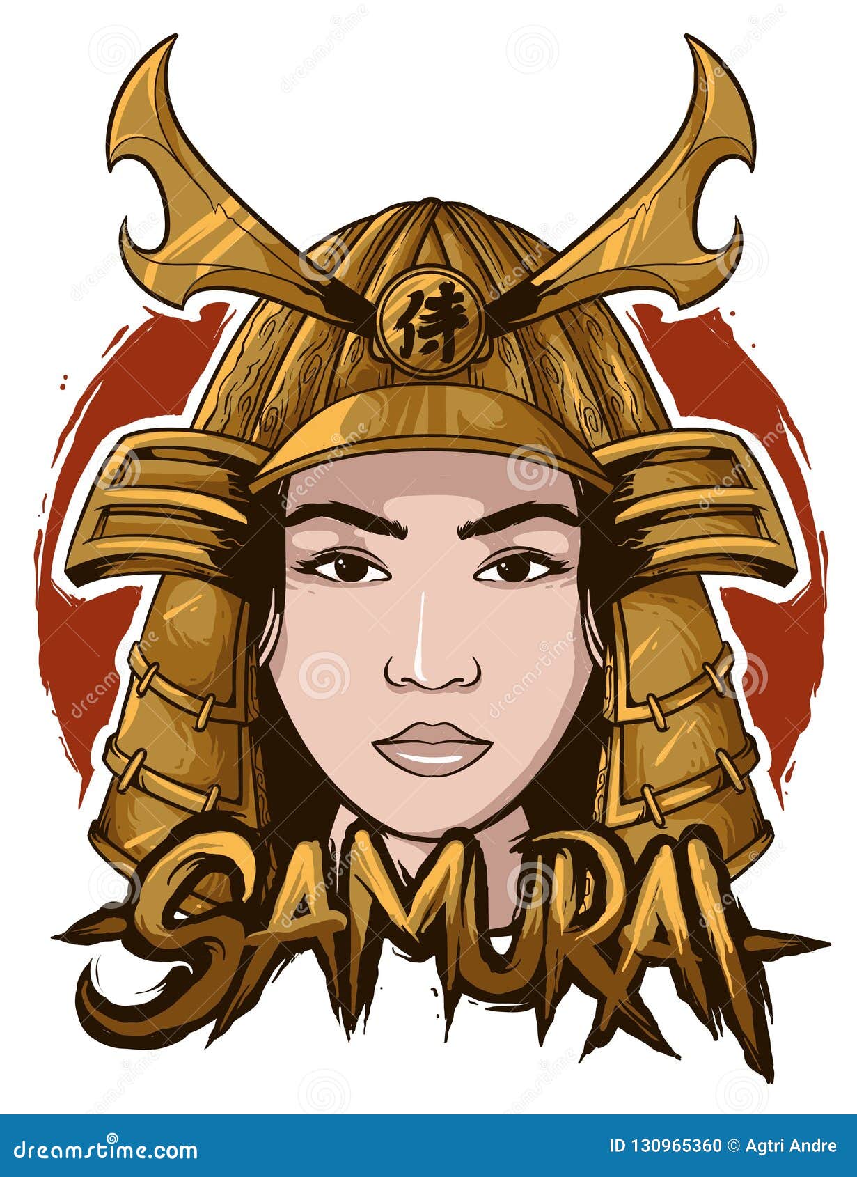 Samurai Head Logo Design Vector. Samurai Warrior Logo Template Stock ...