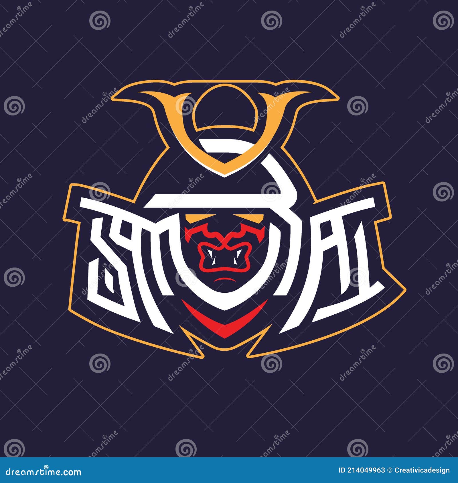 Samurai Symbol Cartoon Vector | CartoonDealer.com #55370909
