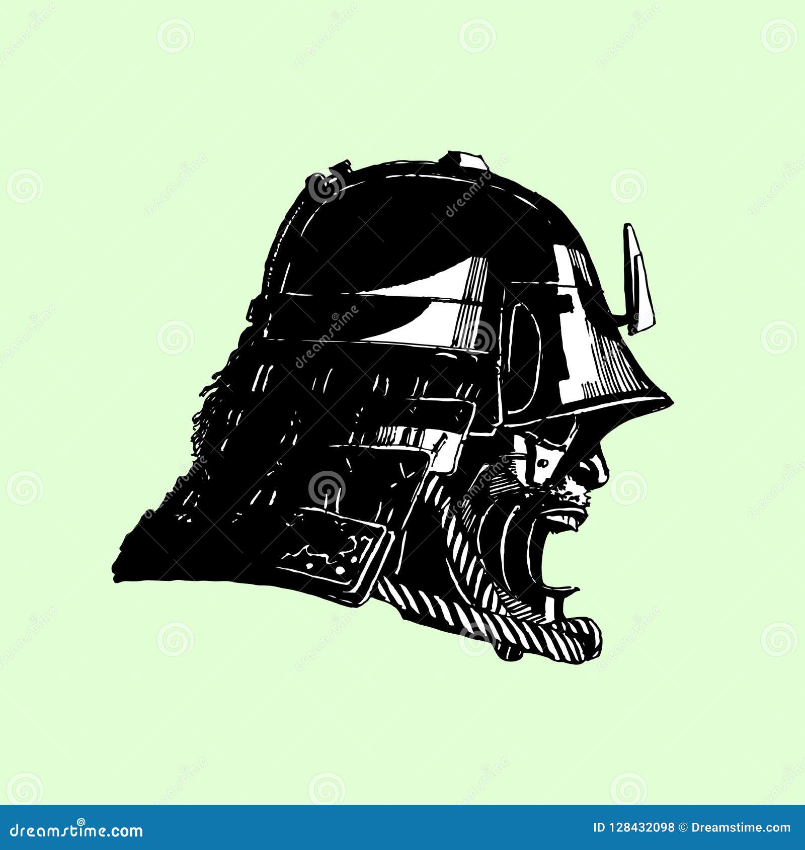 Helm Hand Drawn Vector Illustration. Cartoon Style. | CartoonDealer.com ...