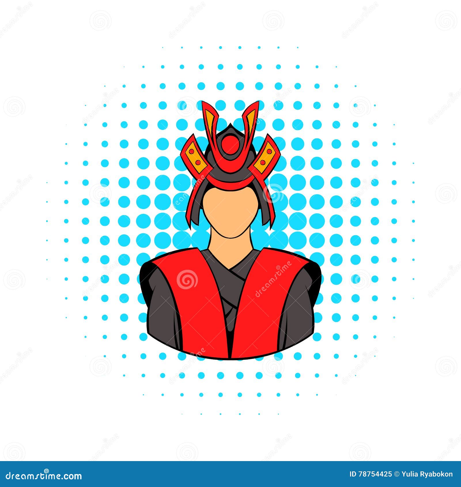Samurai Icon. Asian Martial Arts Fighter Vector Illustration ...
