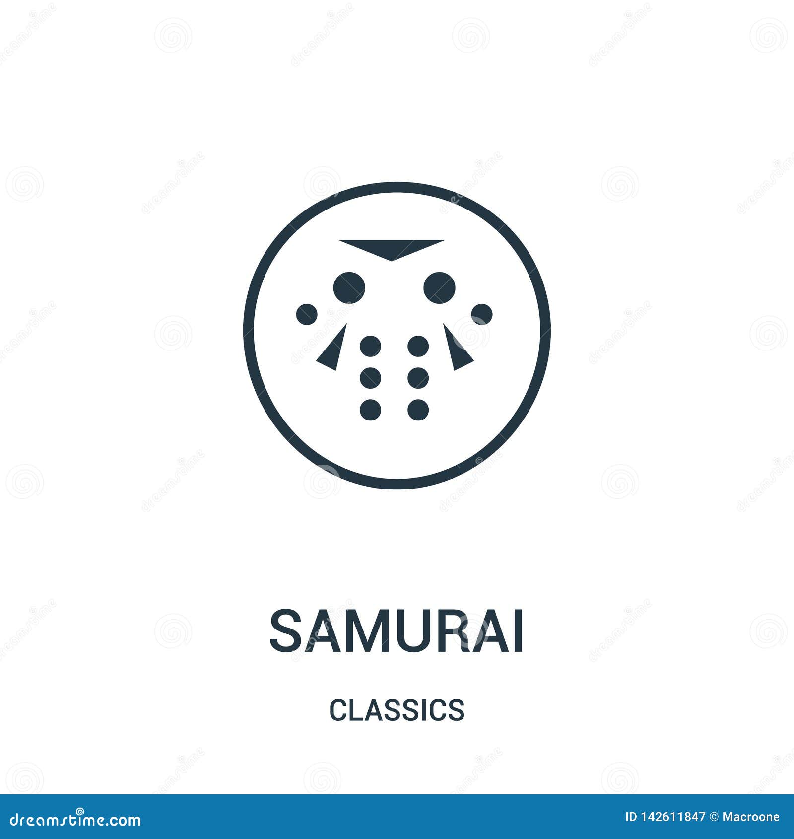 Samurai Icon Vector from Classics Collection. Thin Line Samurai Outline ...