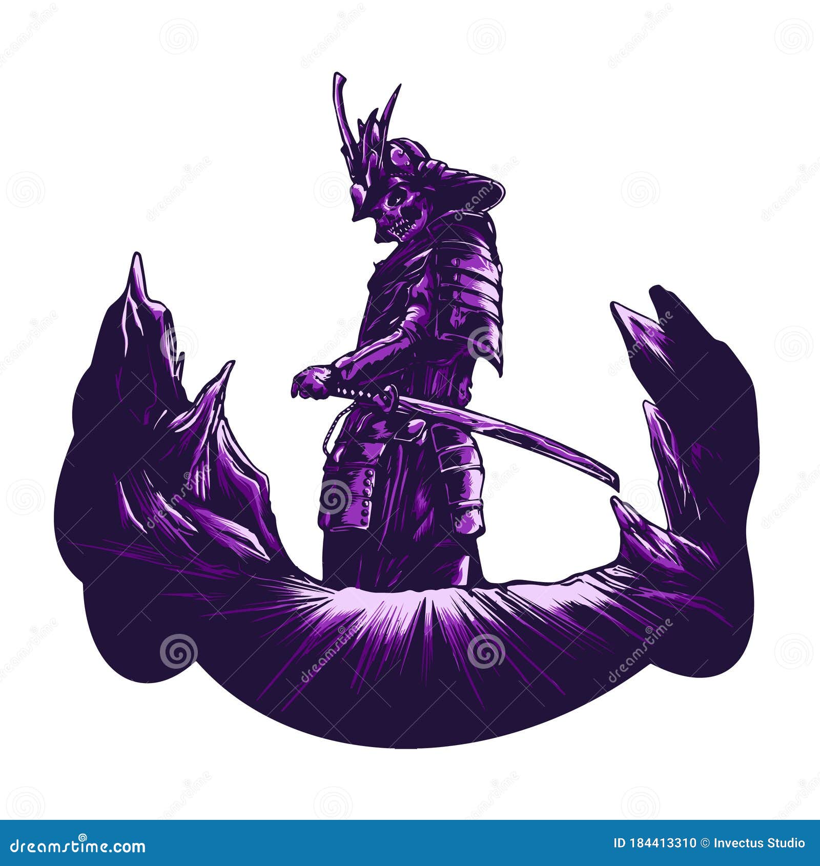 Samurai Vector Illustration Stock Vector - Illustration of black ...