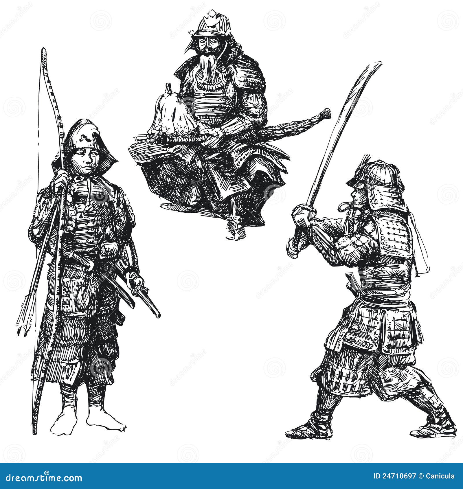 Japanese Samurai Warrior Drawing