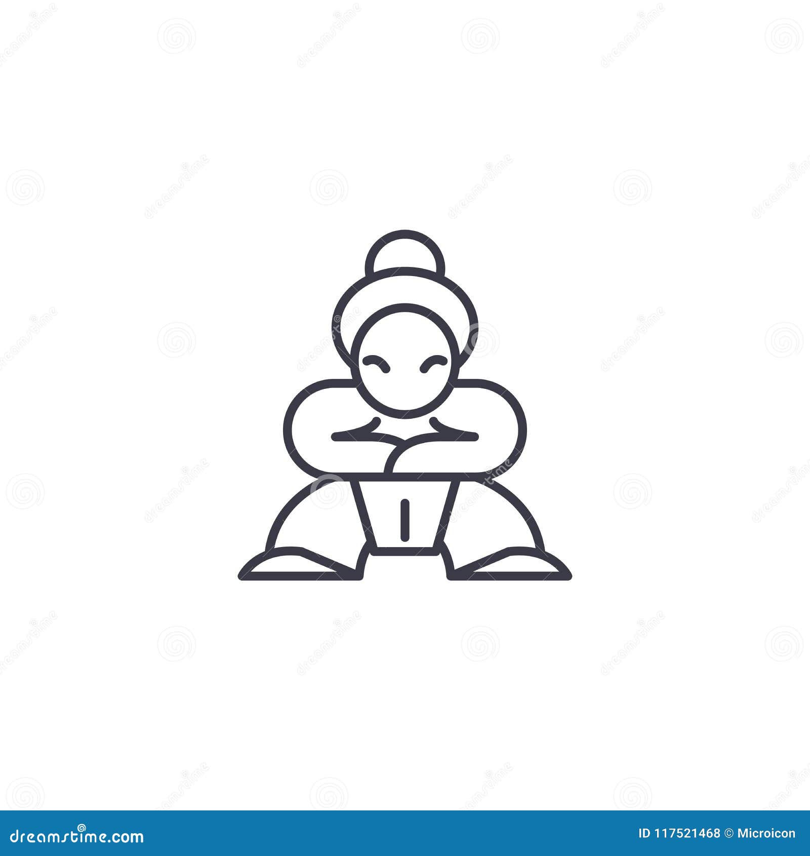 Samurai Linear Icon Concept. Samurai Line Vector Sign, Symbol ...