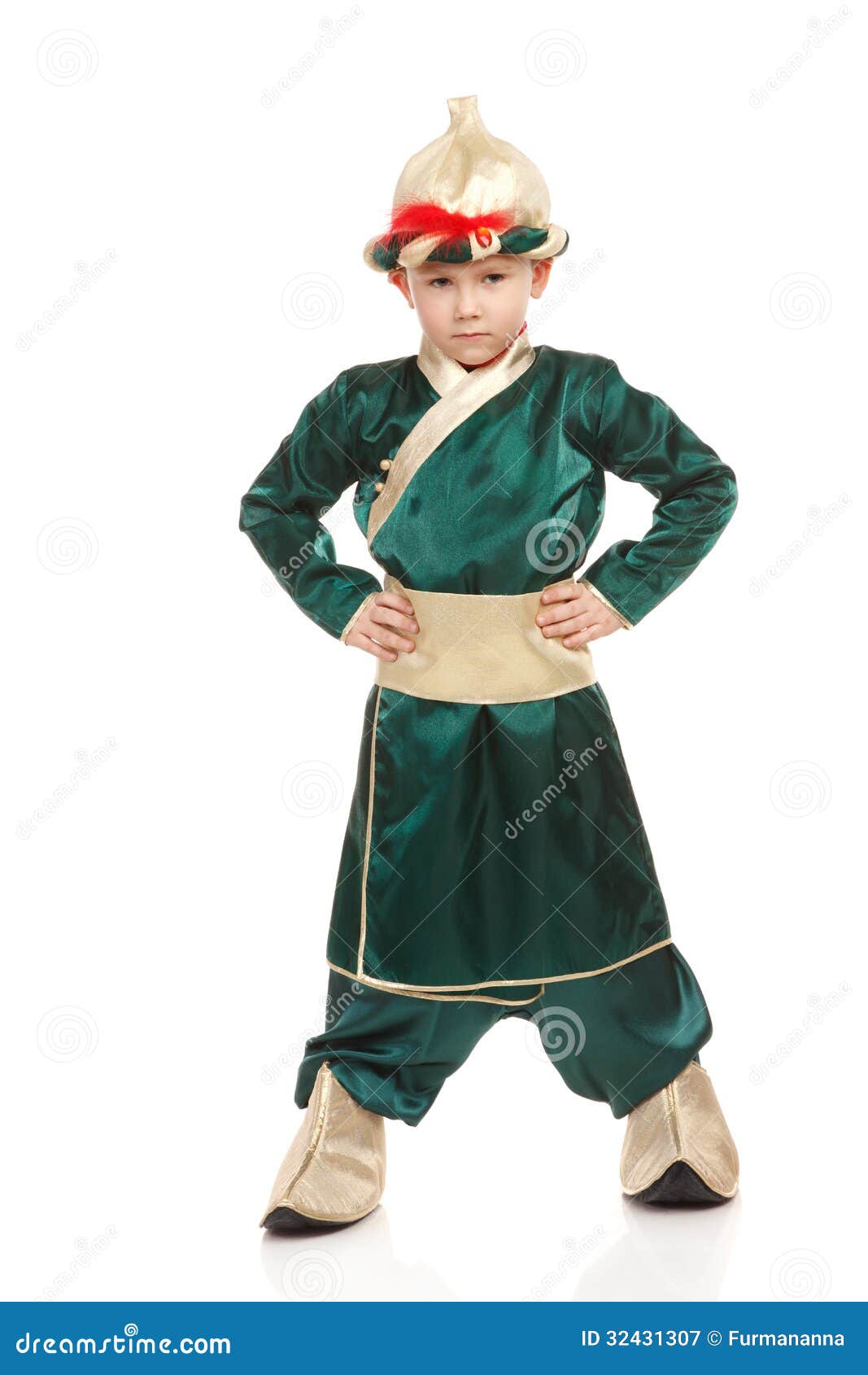 Little Boy In Samurai Costume Royalty-Free Stock Image | CartoonDealer ...