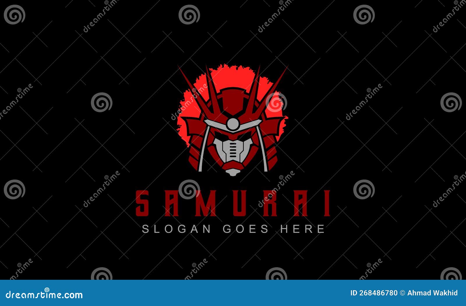 Samurai Logo. Samurai Helmet Logo Design Vector Illustration Stock ...