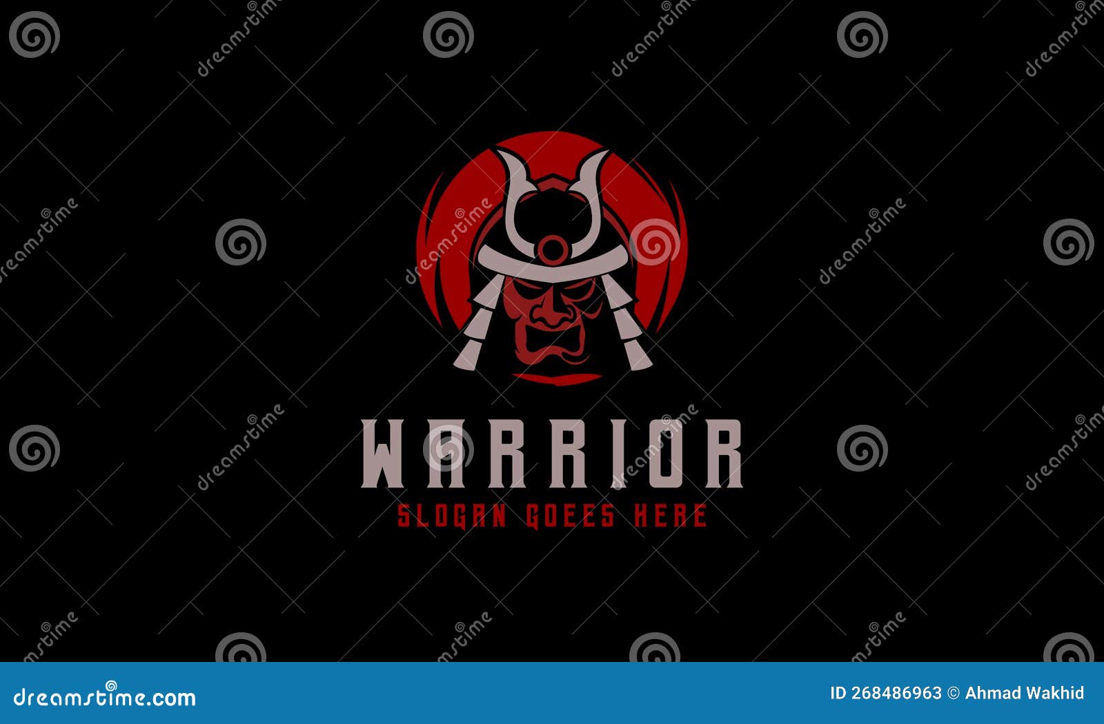 Samurai Logo. Warrior Samurai Helmet Logo. Vector Illustration of a ...