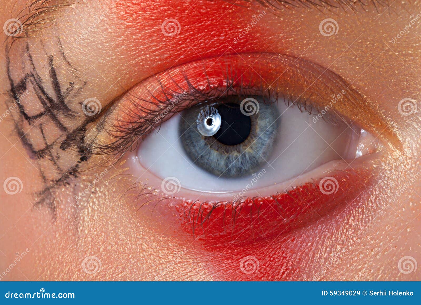 Samurai makeup. stock image. Image of beauty, beautiful - 59349029