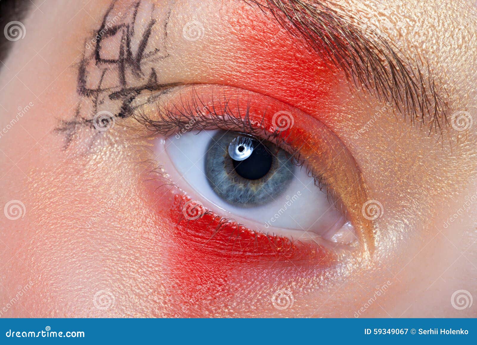 Samurai makeup. stock image. Image of natural, kitysky - 59349067