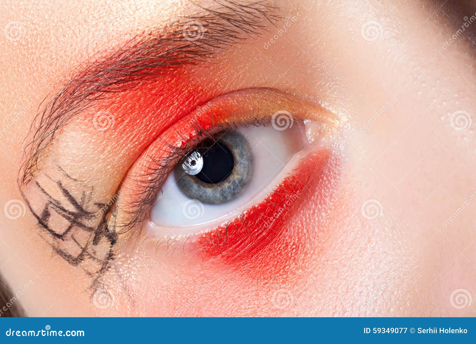 Samurai makeup. stock image. Image of chinese, beautiful - 59349077