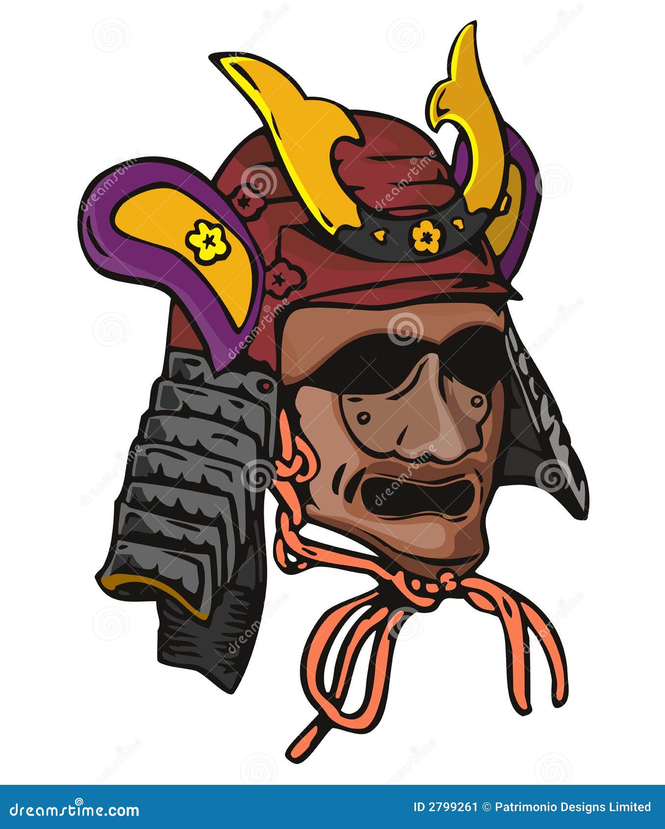 Samurai mask stock illustration. Illustration of japanese - 2799261