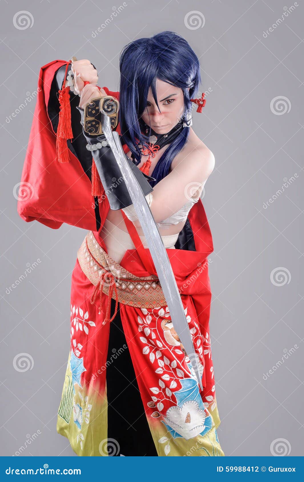 Samurai stock photo. Image of kung, kimono, female, japan - 59988412