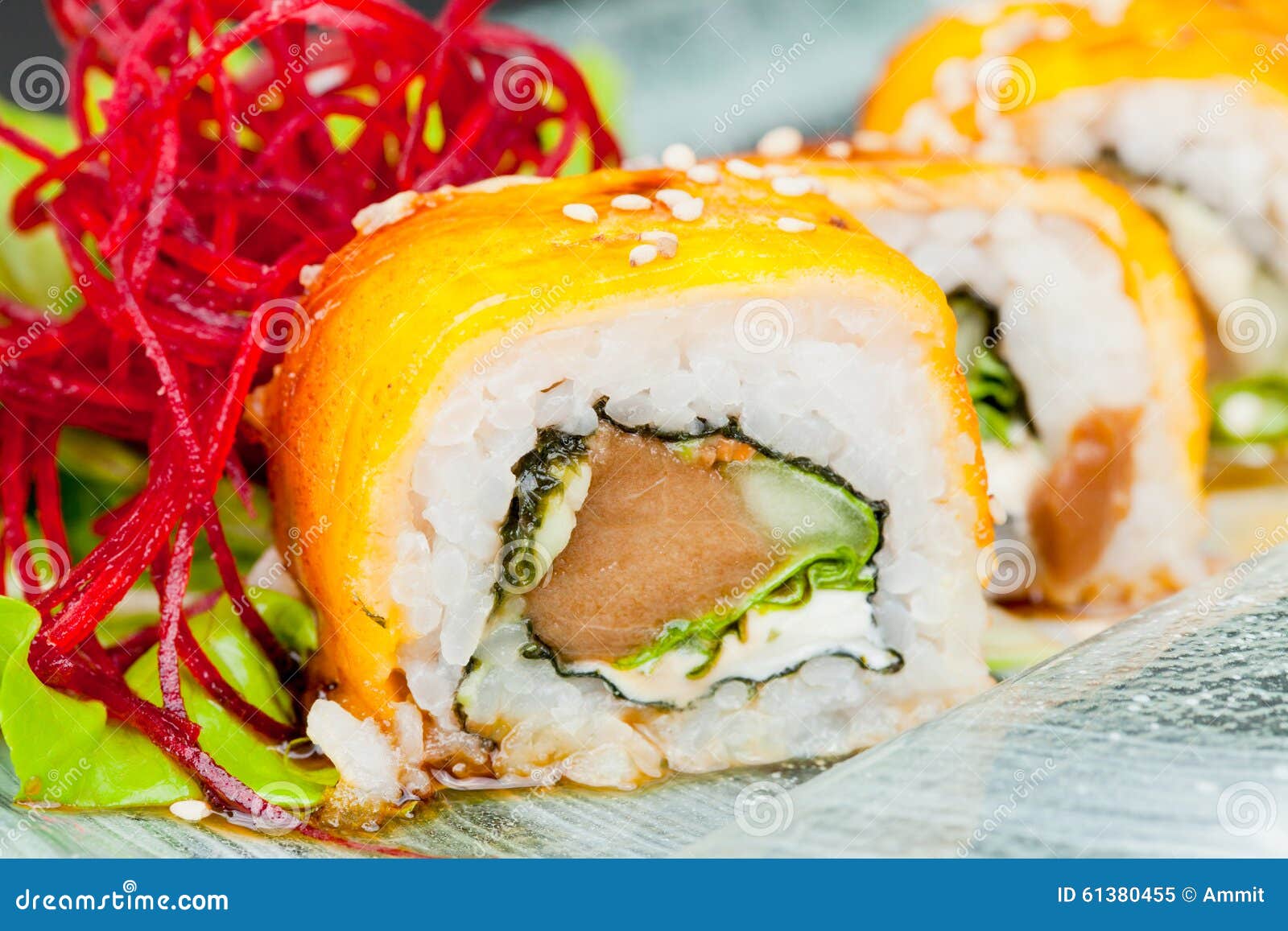 Samurai Roll Close Up stock image. Image of cuisine, oriental - 61380455