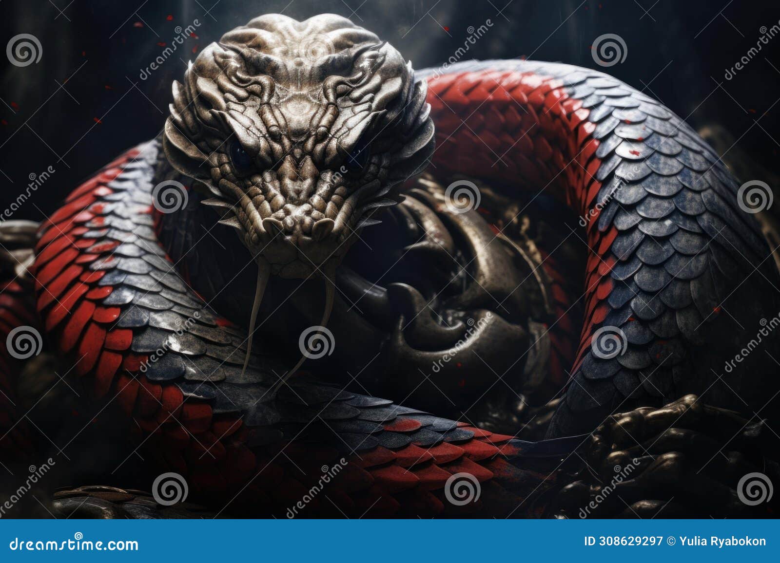 Samurai Serpent Snake. Generate Ai Royalty-Free Stock Photo ...
