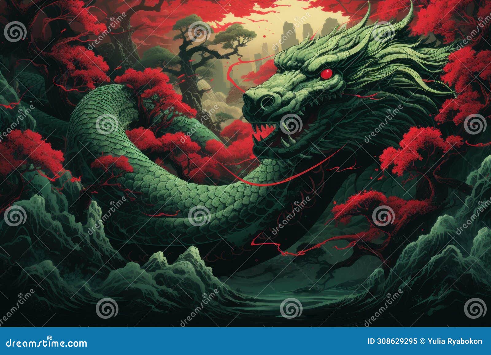 Samurai Serpent Snake. Generate Ai Royalty-Free Stock Photo ...