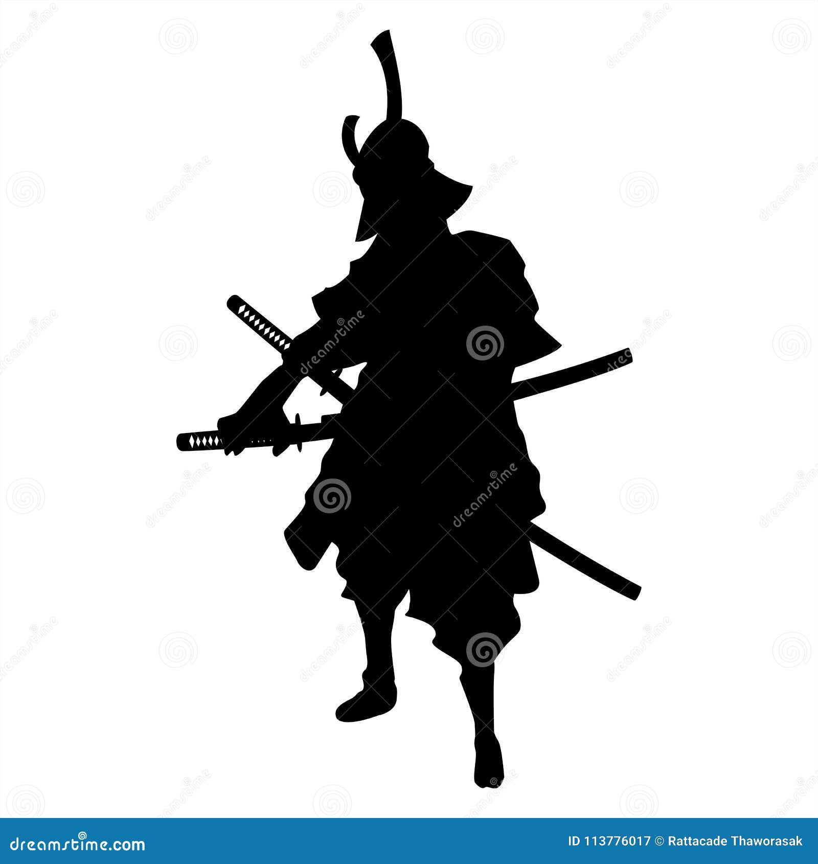 Samurai Silhouette Warrior Sword Ninja Japanese Katana Stock ...