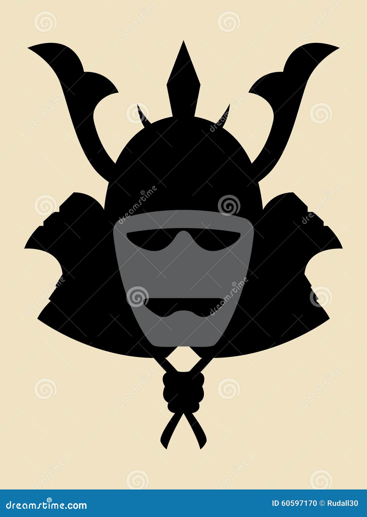 Samurai stock illustration. Illustration of simple, design - 60597170
