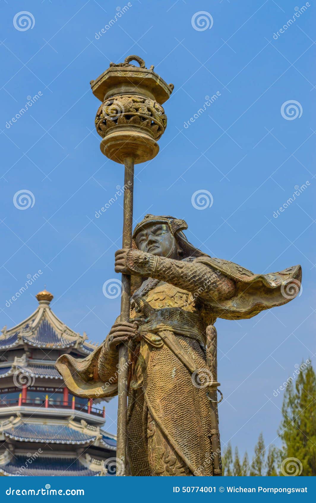 Samurai statue stock image. Image of fighter, japanese - 50774001