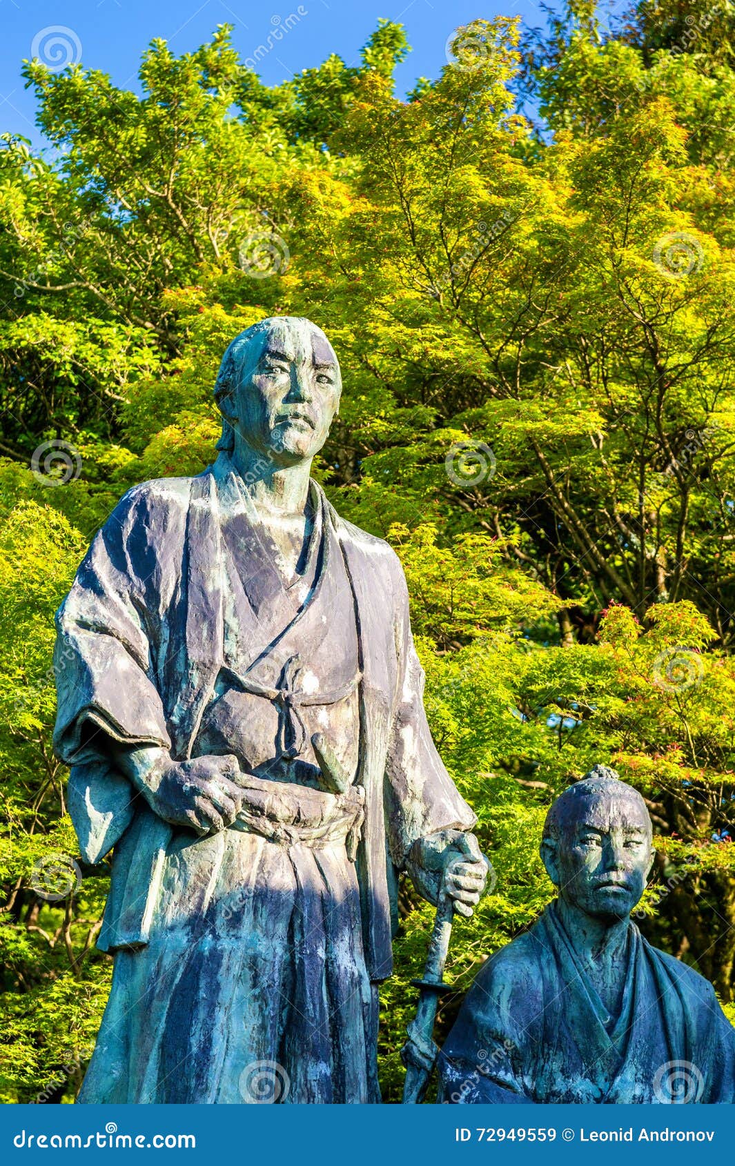 Samurai Statue In Maruyama Park, Kyoto Royalty-Free Stock Photography ...