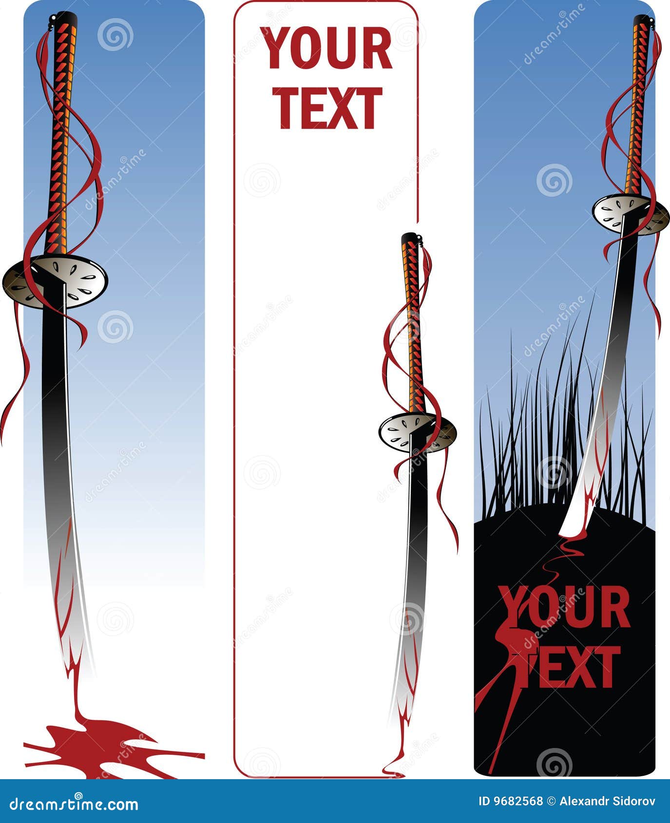 Samurai sword stock vector. Illustration of decorative - 9682568