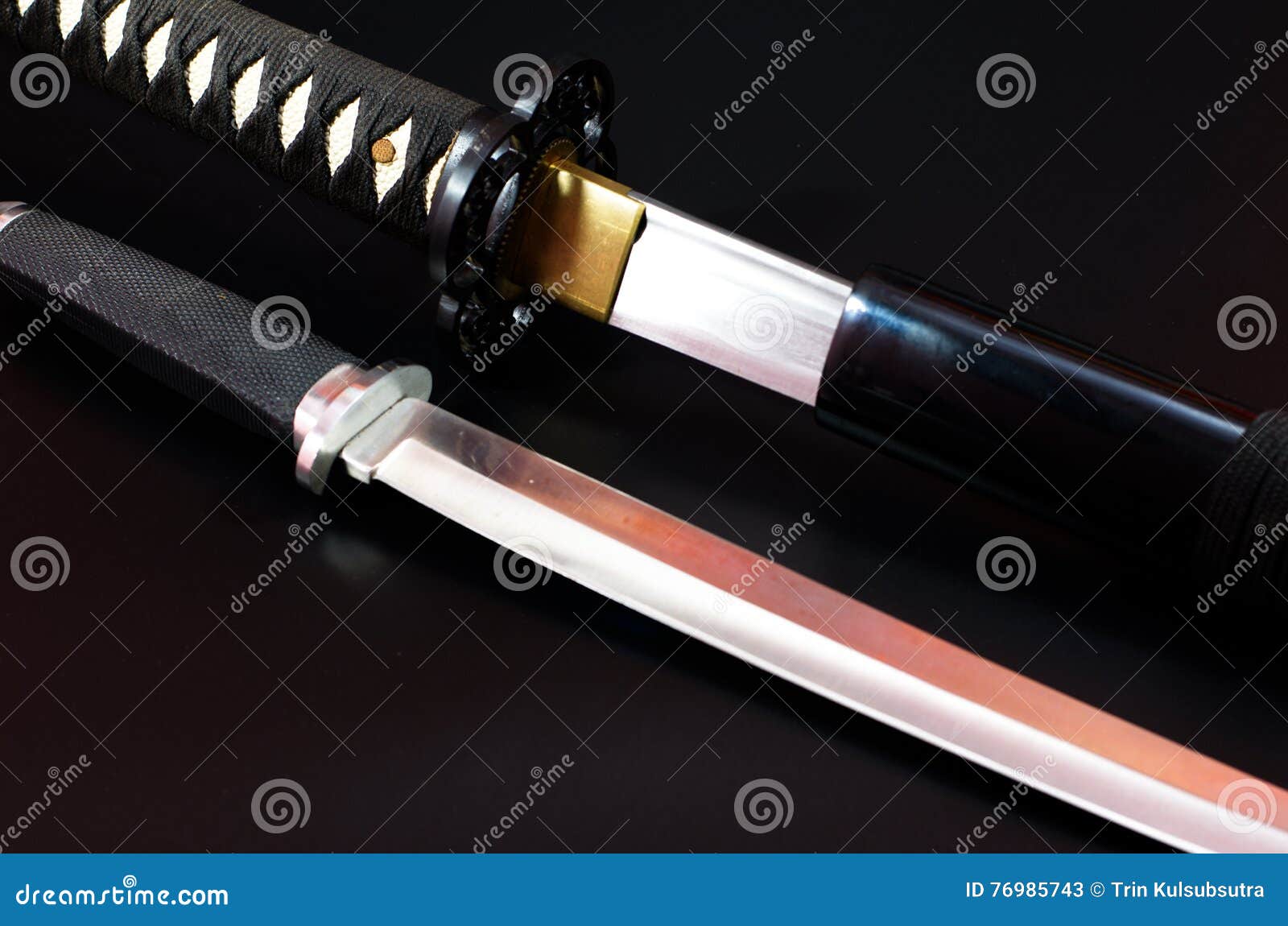 Samurai sword. stock image. Image of warrior, decoration - 76985743