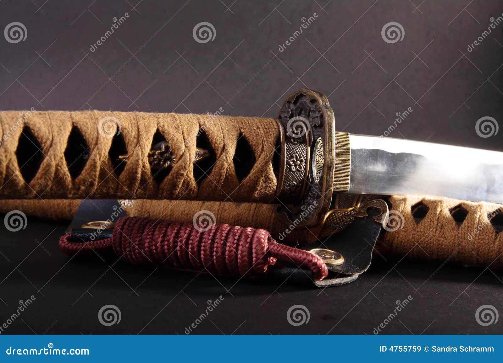 Samurai sword detail stock image. Image of black, razor - 4755759
