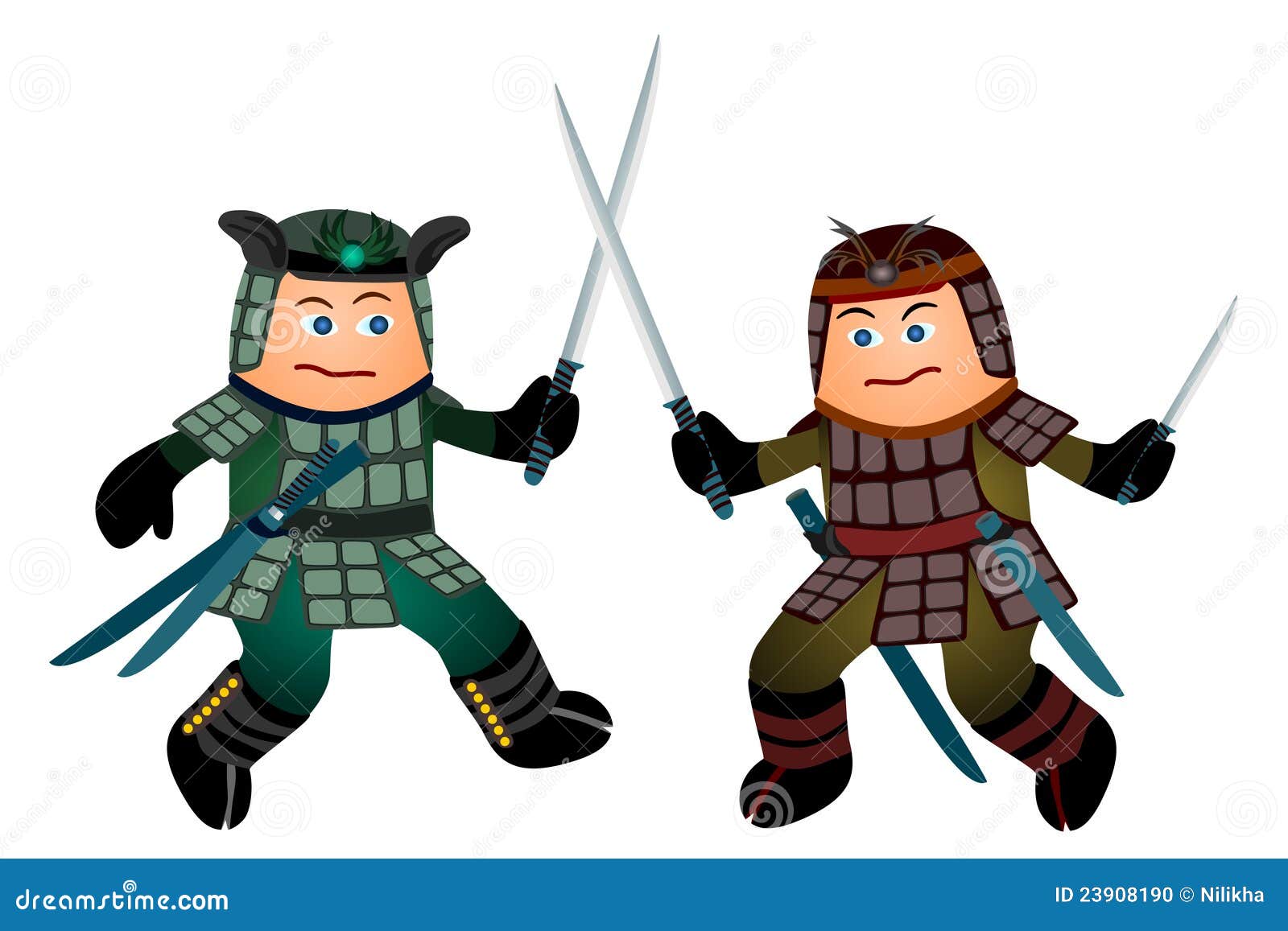 Samurai sword fight stock illustration. Illustration of sword - 23908190