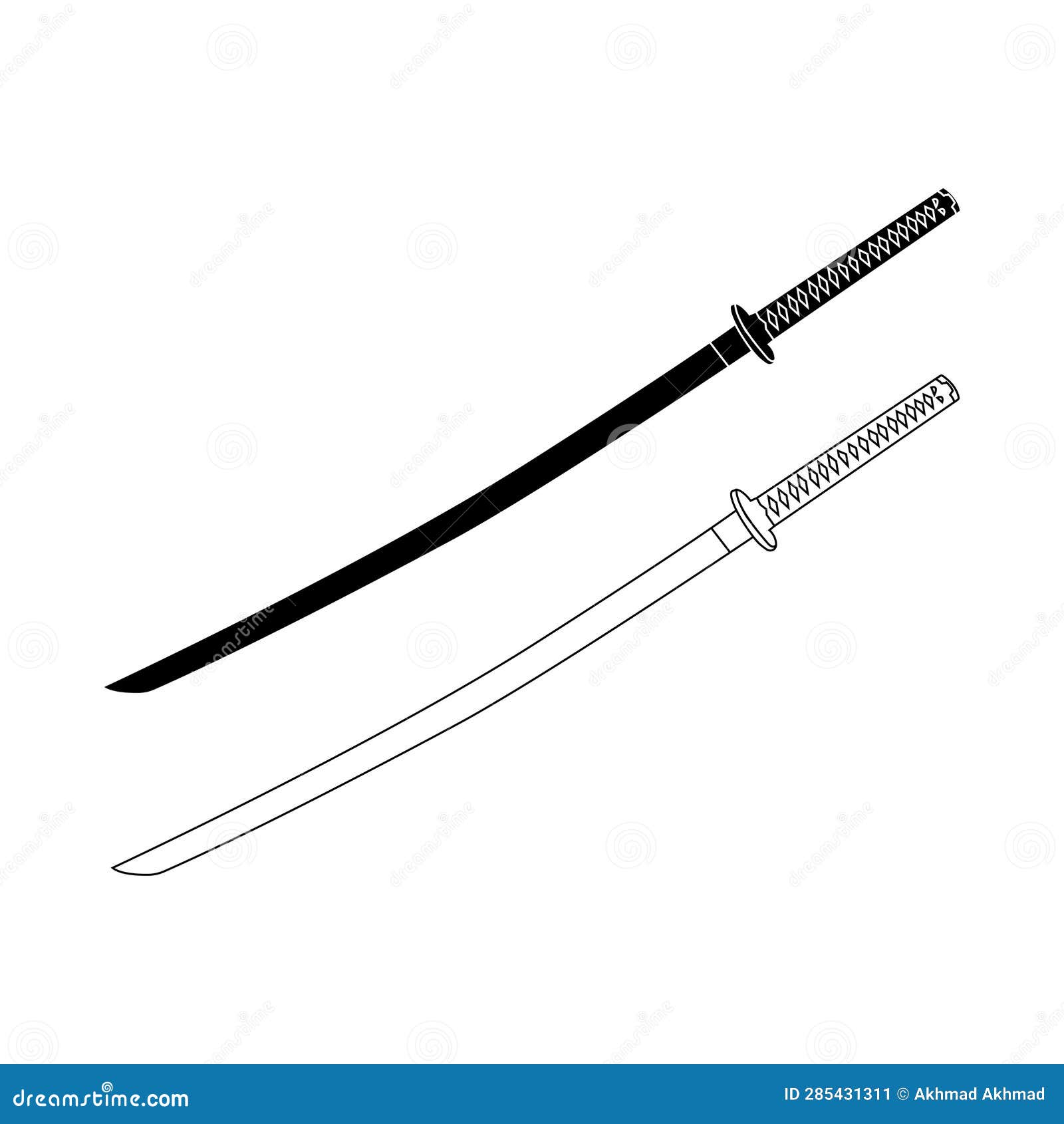 Samurai sword icon stock vector. Illustration of history - 285431311