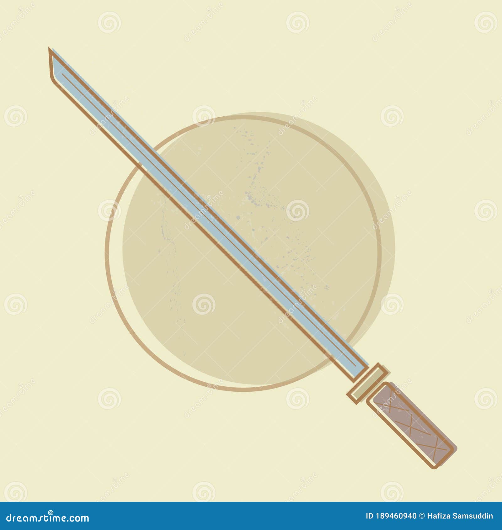 Samurai Sword. Vector Illustration Decorative Design Stock Vector ...