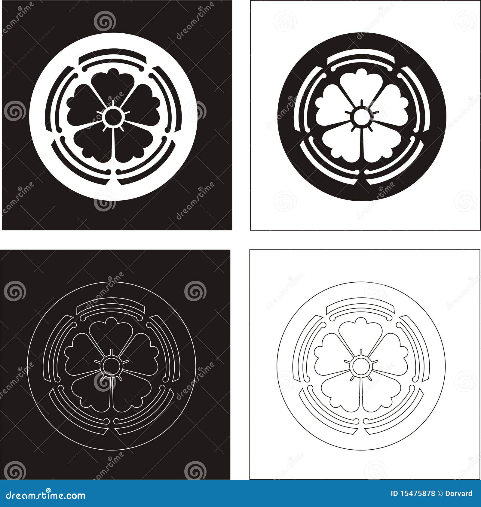 Samurai symbol stock vector. Illustration of disk, bump - 15475878