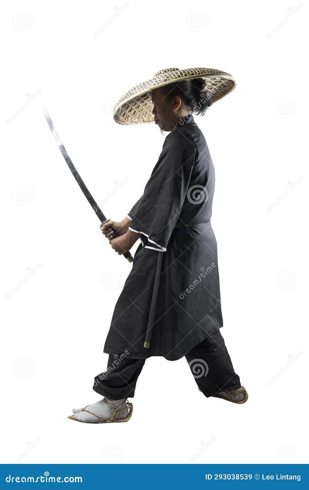 Samurai Warrior Holding the Sword Stock Image - Image of japanese ...