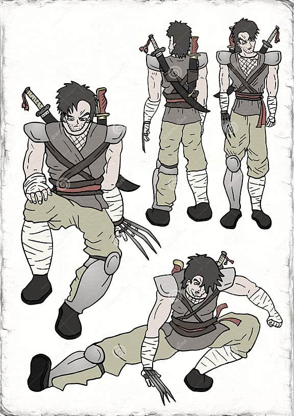 Samurai Warrior Illustration Stock Illustration - Illustration of ...