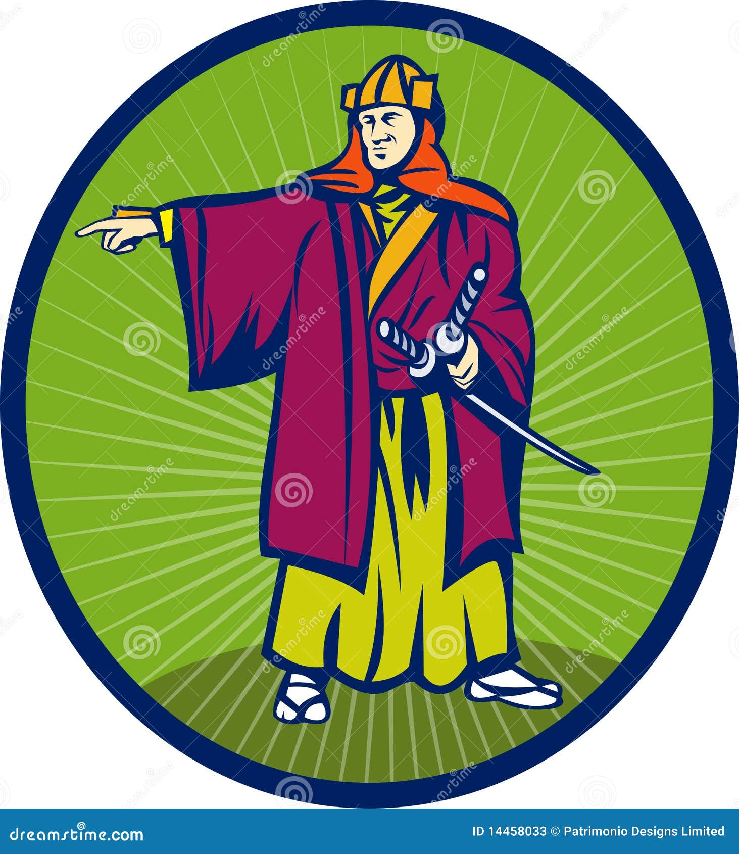 Sword Map Point Shape Concept Illustration Cartoon Vector ...