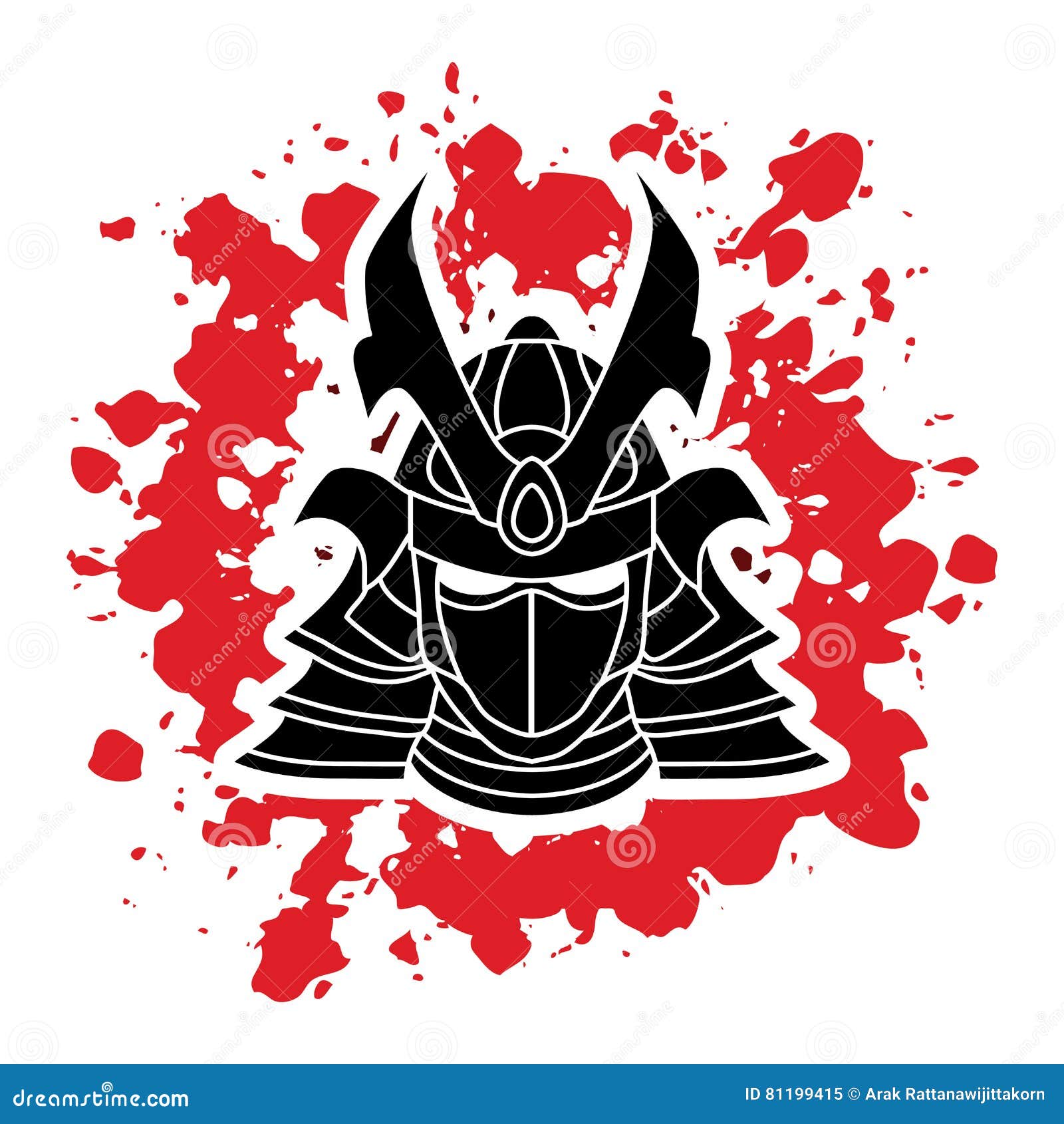 Samurai warrior mask stock vector. Illustration of elegance - 81199415