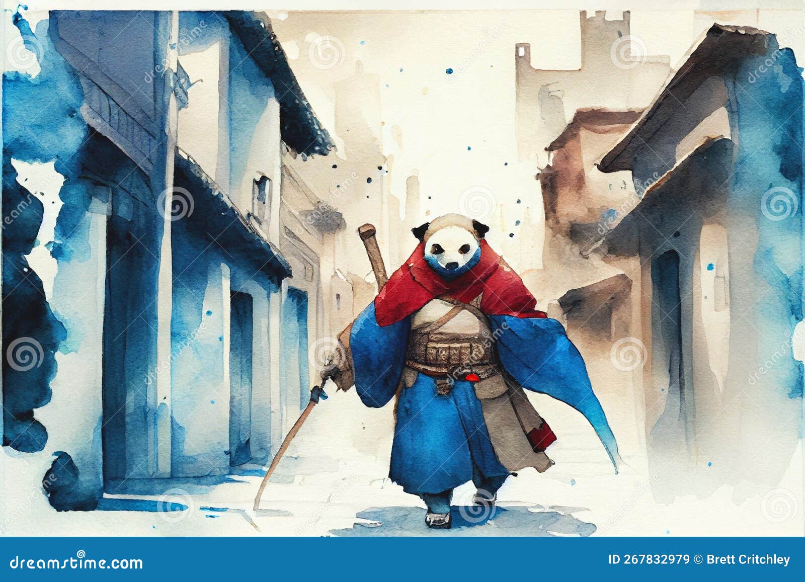 Samurai warrior with sword stock illustration. Illustration of samurai ...